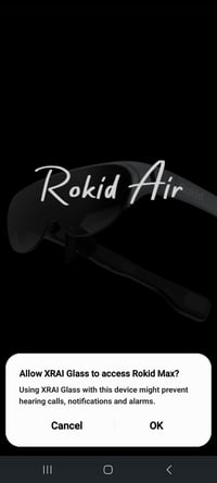 Set up XRAI on Rokid Max